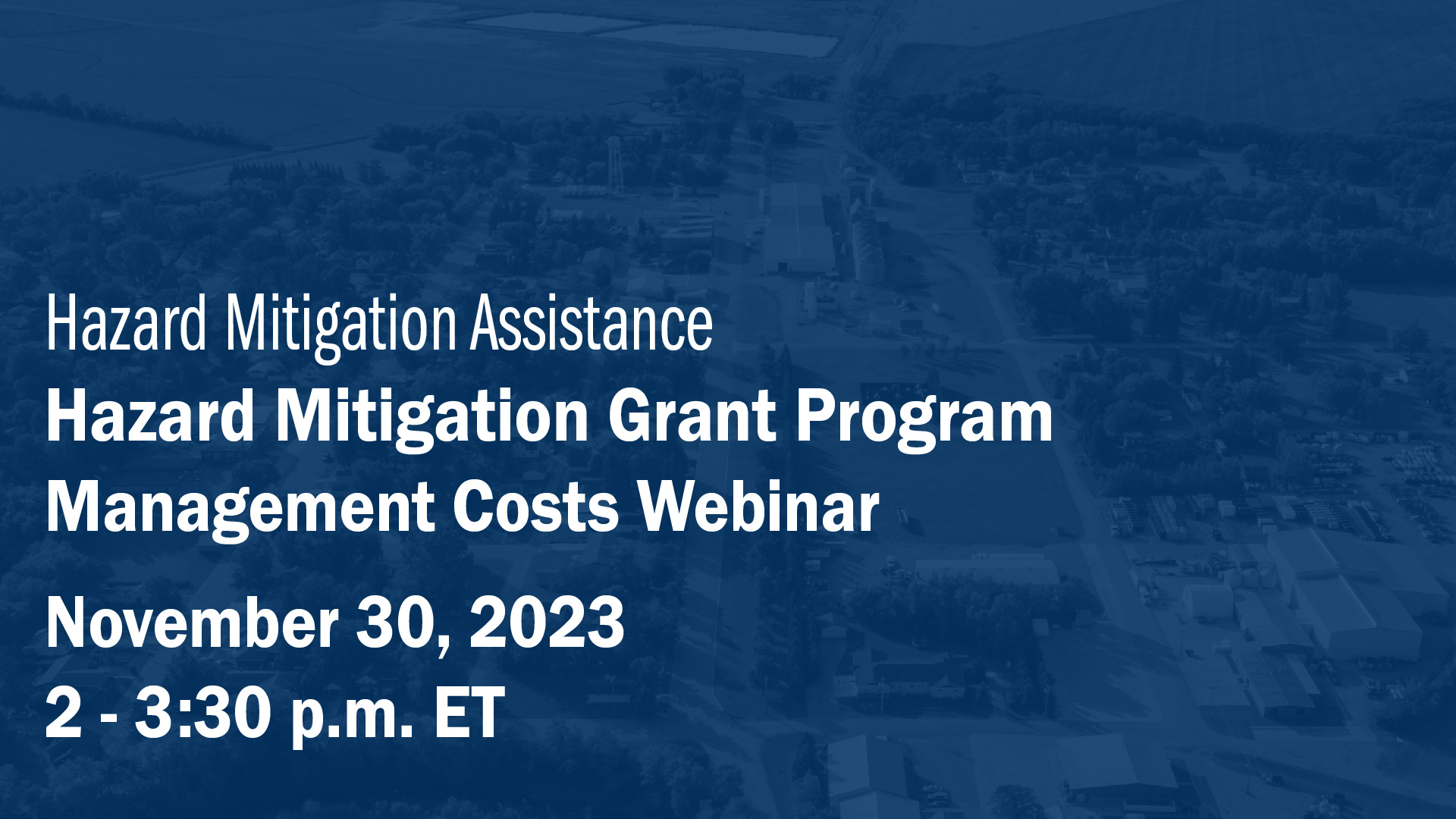 HMGP Management Costs Webinar