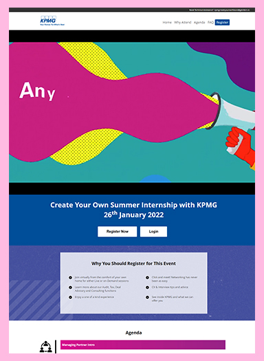 vFairs Landing Page Showcase